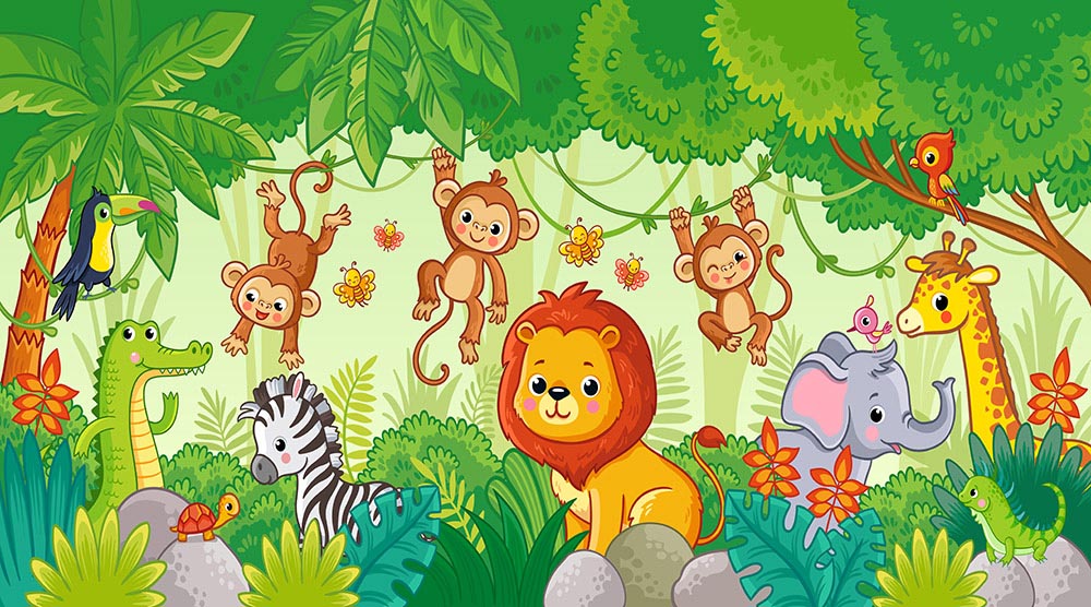 Buy Animals Wallpaper for your Kids bedroom & play area | Buy Best Kids ...