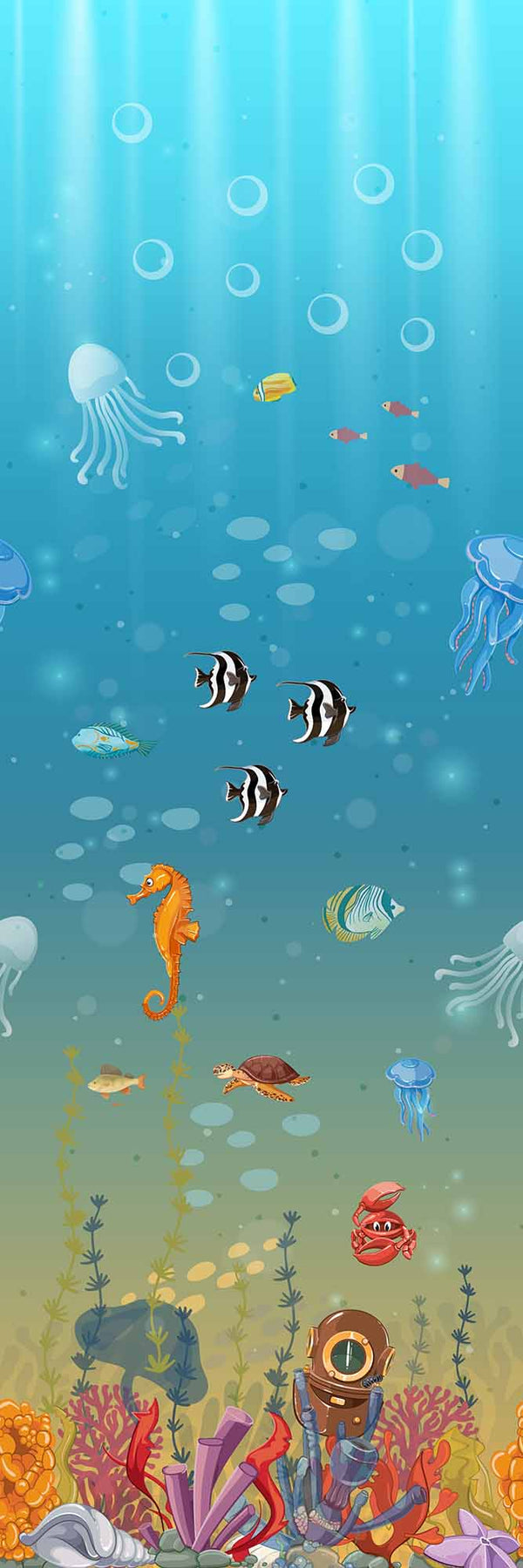 Aquarium (FIP 289 B) – Kids Ocean Theme Wallpaper – Marshalls India